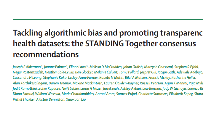 Data Bias And Transparency A Consensus Recommendation News